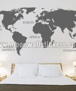 Vinyl World Map With Legends - guipp-decor.com