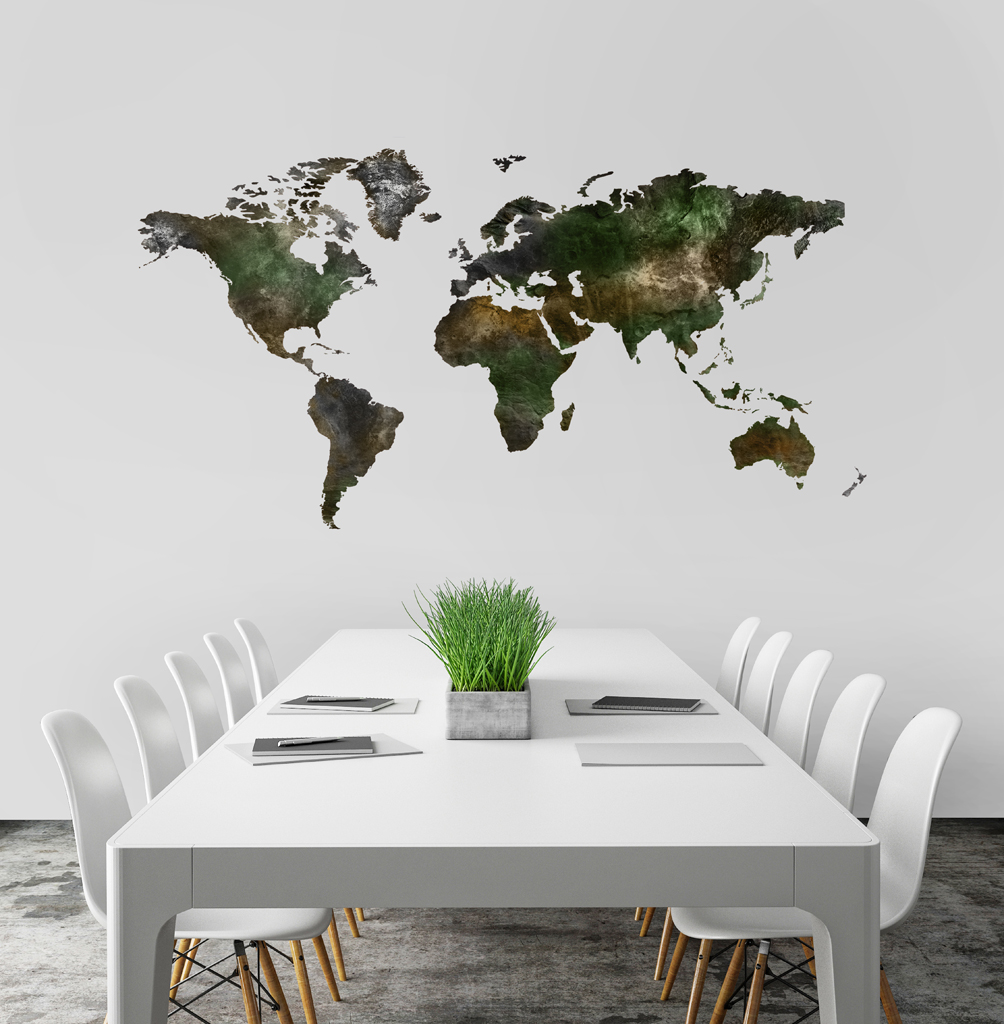 Satellite World Map Sticker - guipp-decor.com