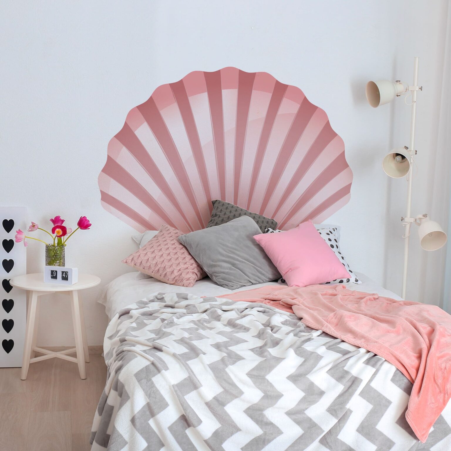 Shell Princess Wall Decal Headboard
