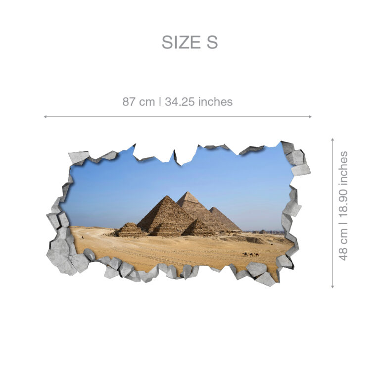 Egypt Pyramids 3D Broken Wall Decal